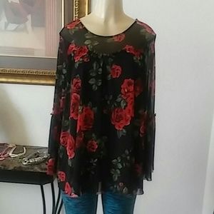 Misia | Tops | Misia Party Blouse Wangel Wing Sleeves | Poshmark